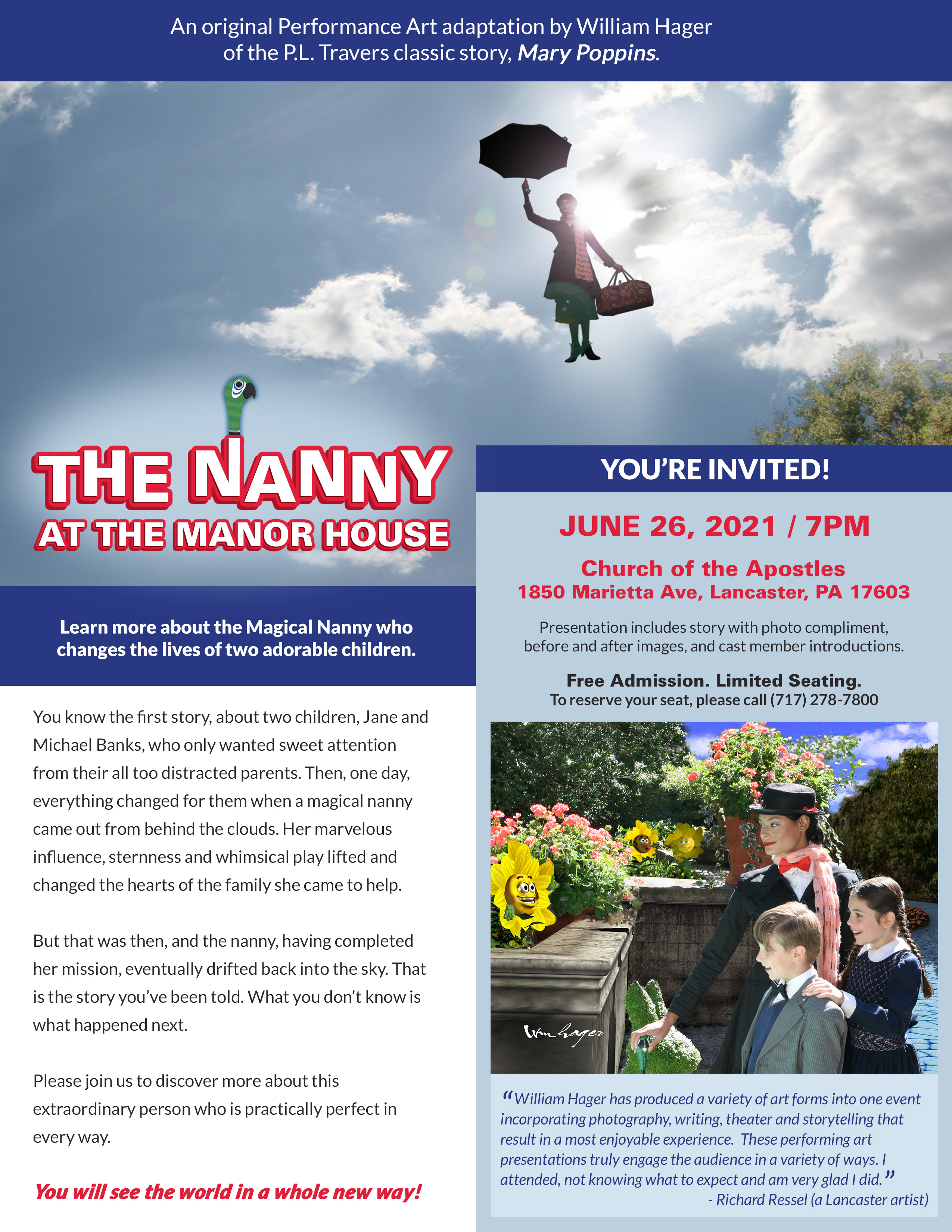 the nanny at the manor house flier - Church of the Apostles United ...